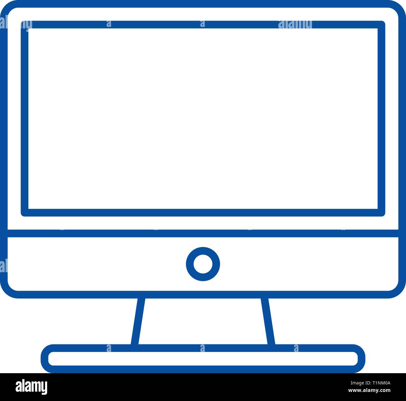 Monitor line icon concept. Monitor flat vector symbol, sign, outline ...