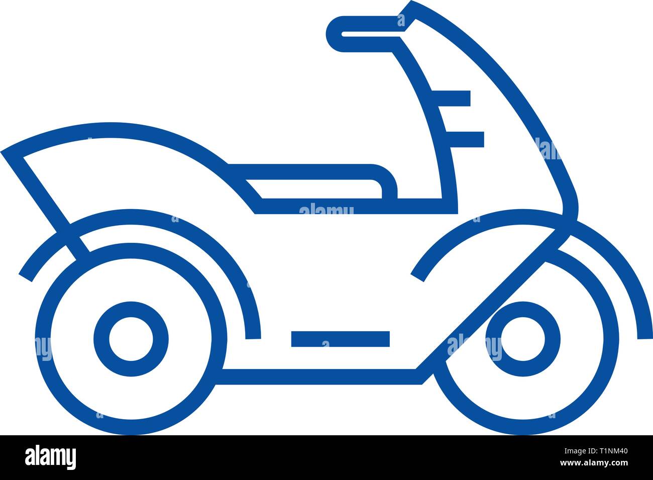 Motorcycle,motorbike line icon concept. Motorcycle,motorbike flat ...