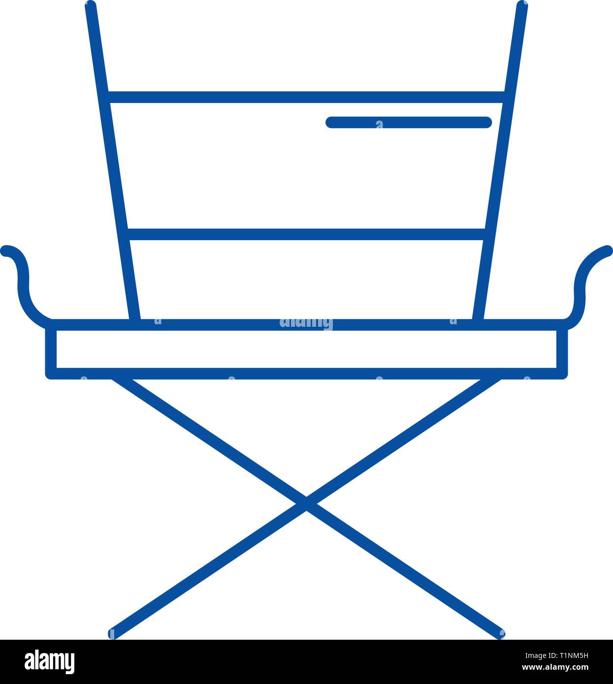Movie director chair line icon concept. Movie director chair flat ... Movie director chair line icon concept. Movie director chair flat ...