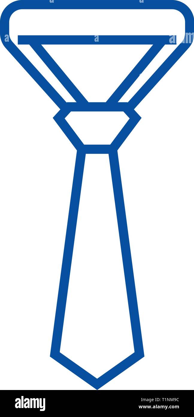 Necktie,tie line icon concept. Necktie,tie flat vector symbol, sign ...