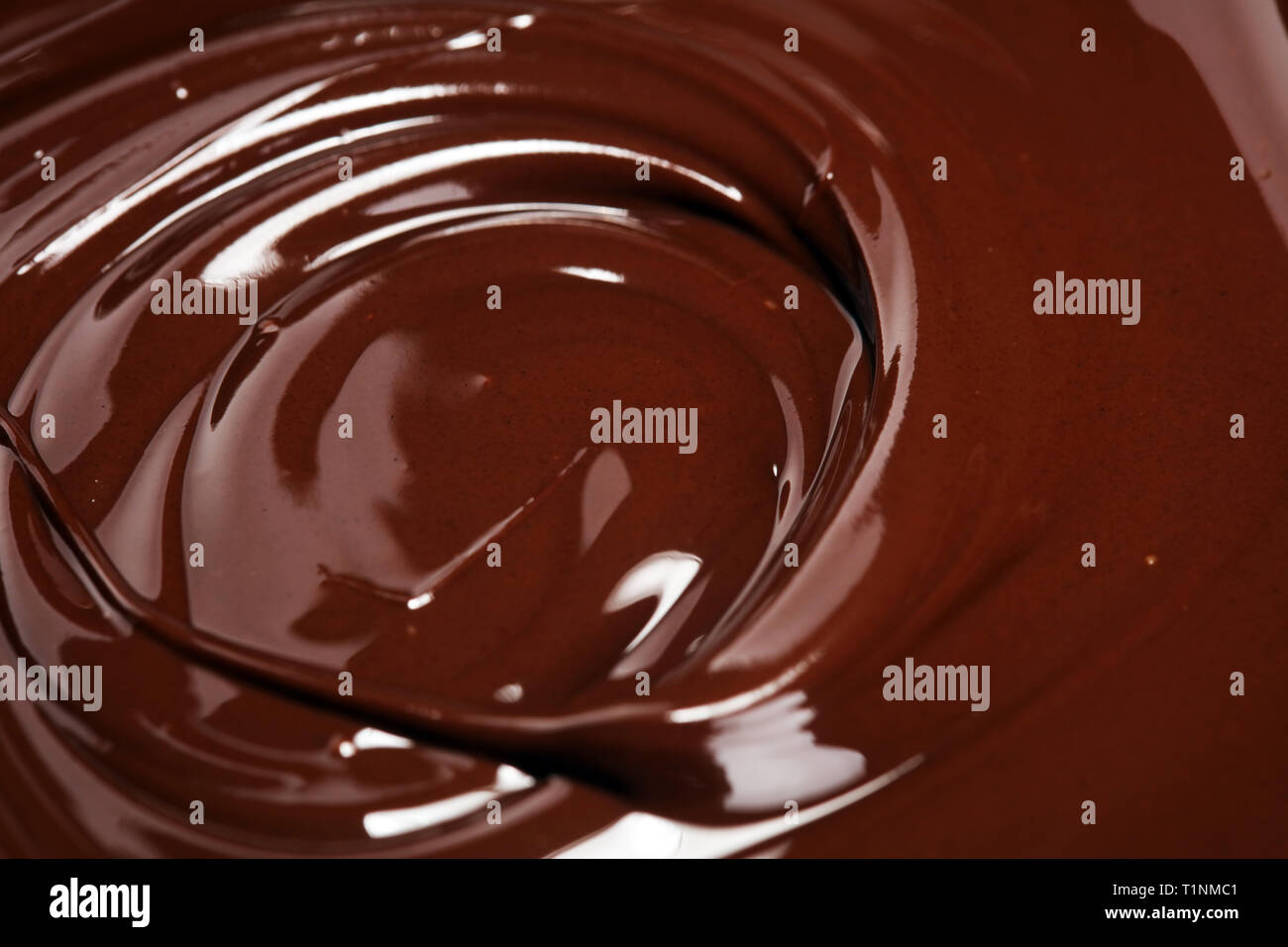 Melting chocolate, melted delicious chocolate for praline icing ...