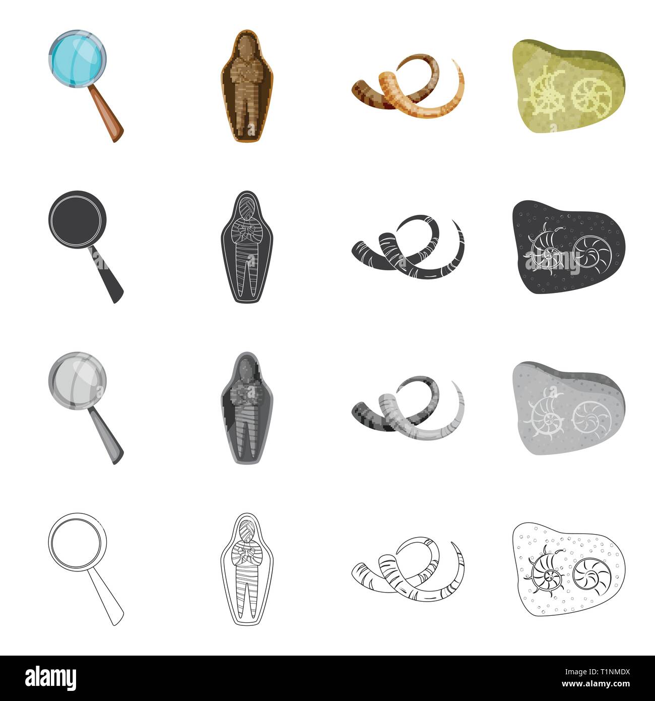 lens,mummy,horn,rock,glass,ancient,tusk,black,tool,Egypt,mammoth,figure ...