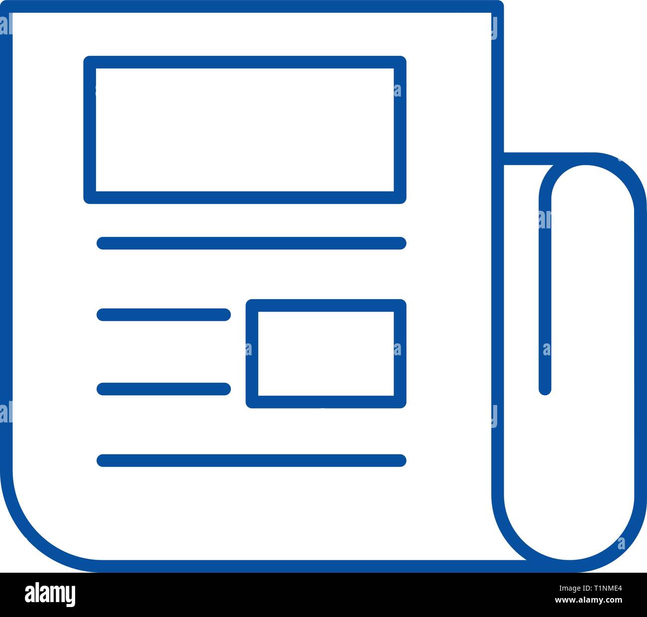 News report line icon concept. News report flat vector symbol, sign ...