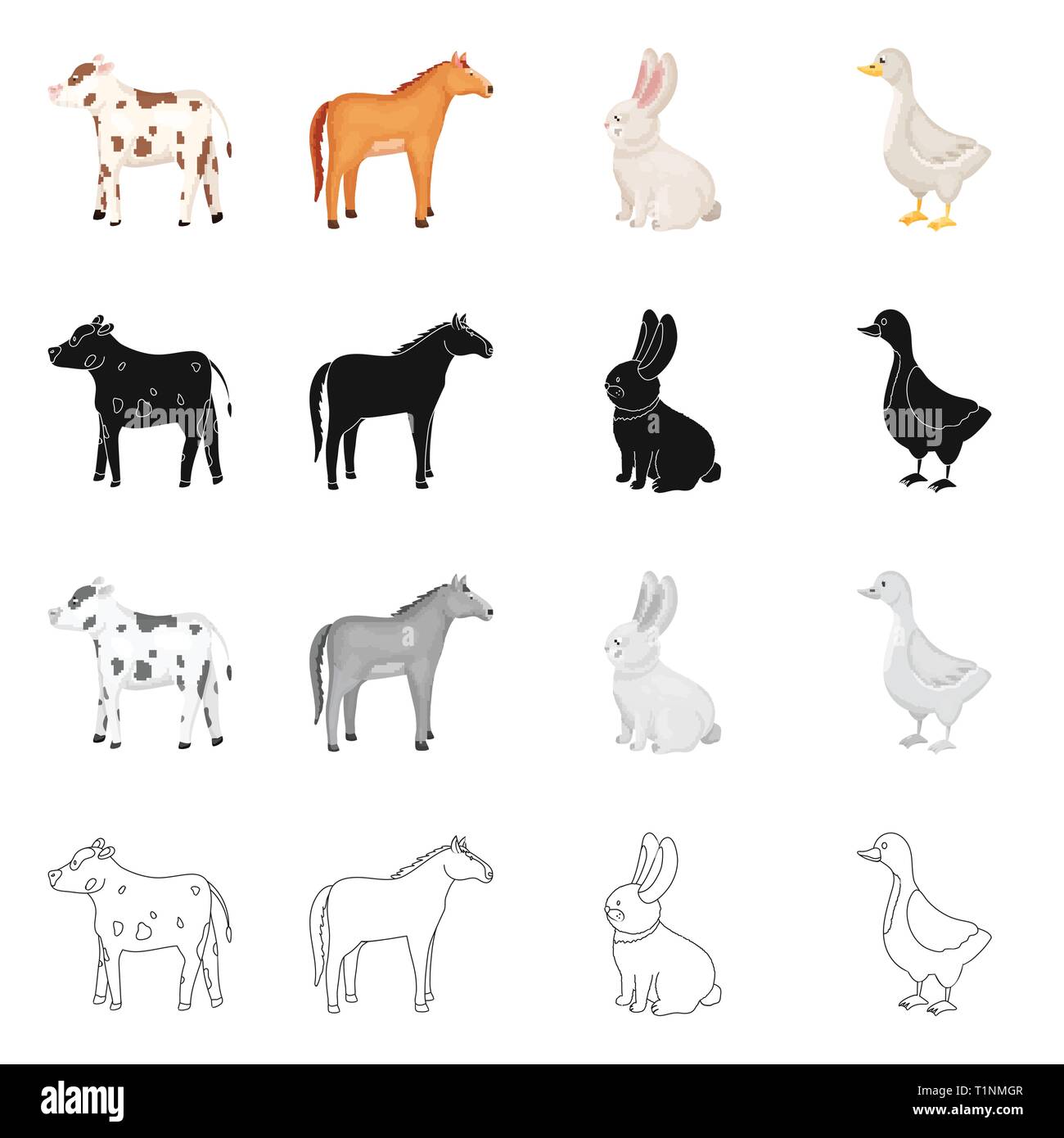 Rearing cattle Stock Vector Images - Alamy