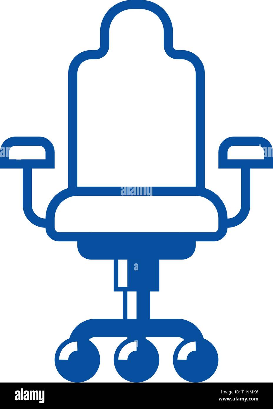 Office chair line icon concept. Office chair flat vector symbol, sign ... Office chair line icon concept. Office chair flat vector symbol, sign ...
