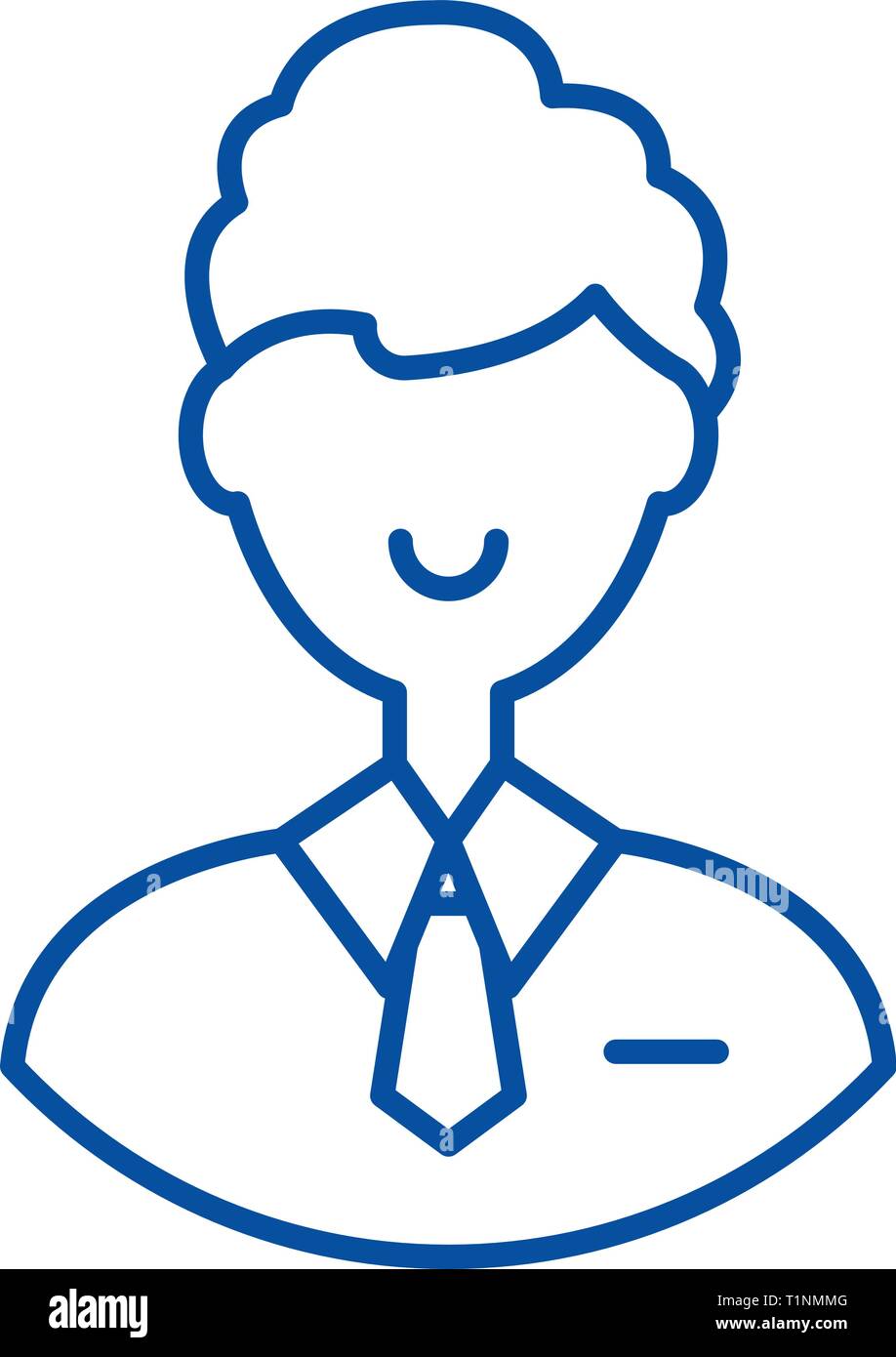 Office employee line icon concept. Office employee flat vector symbol ... Office employee line icon concept. Office employee flat vector symbol ...