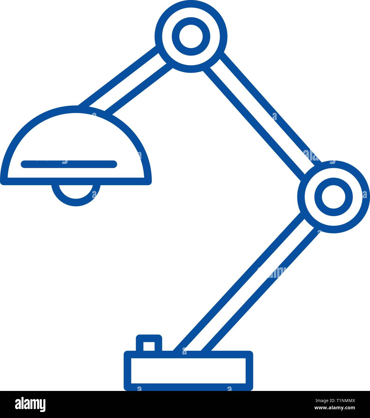 Office lamp line icon concept. Office lamp flat vector symbol, sign ...
