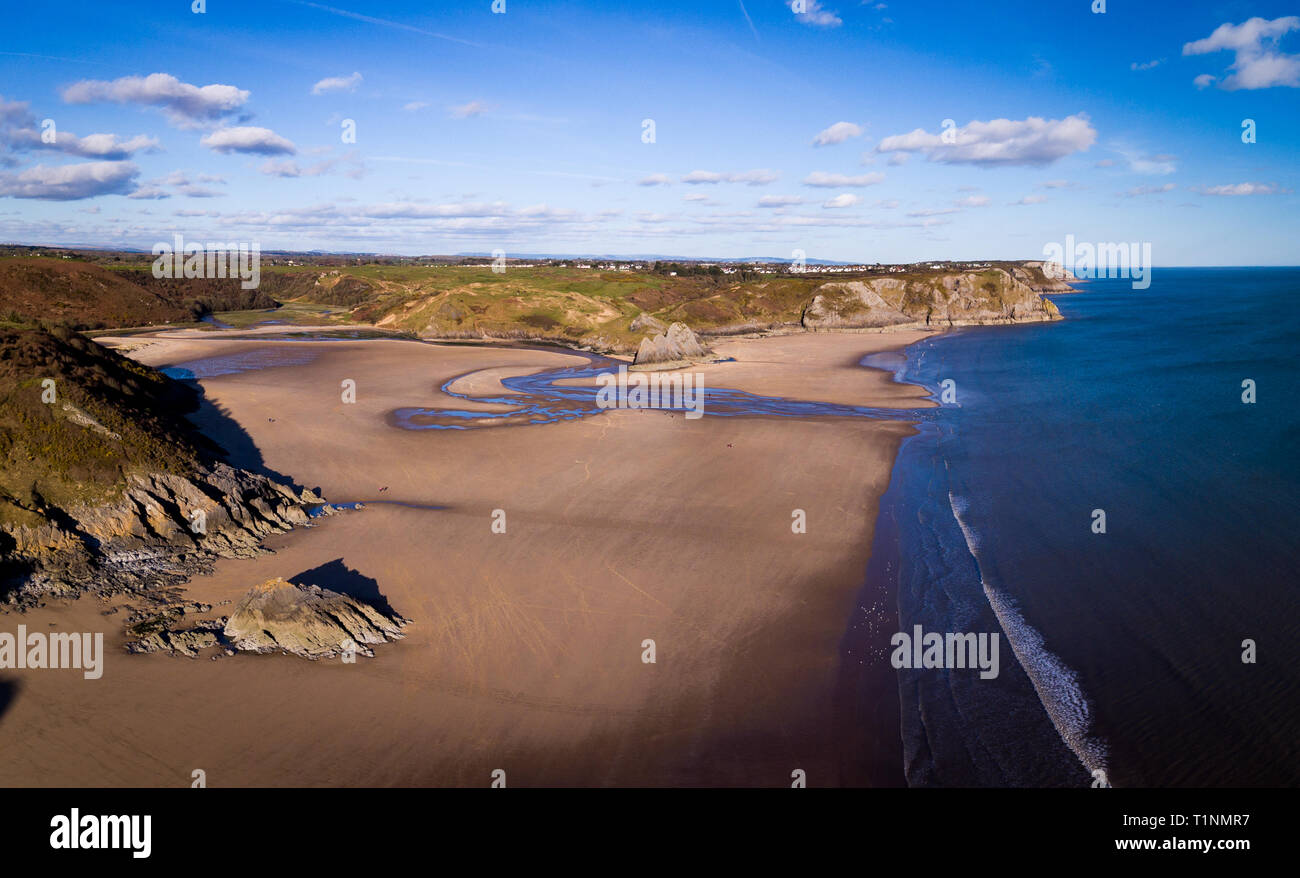 Three Cliffs Bay Swansea High Resolution Stock Photography and Images ...