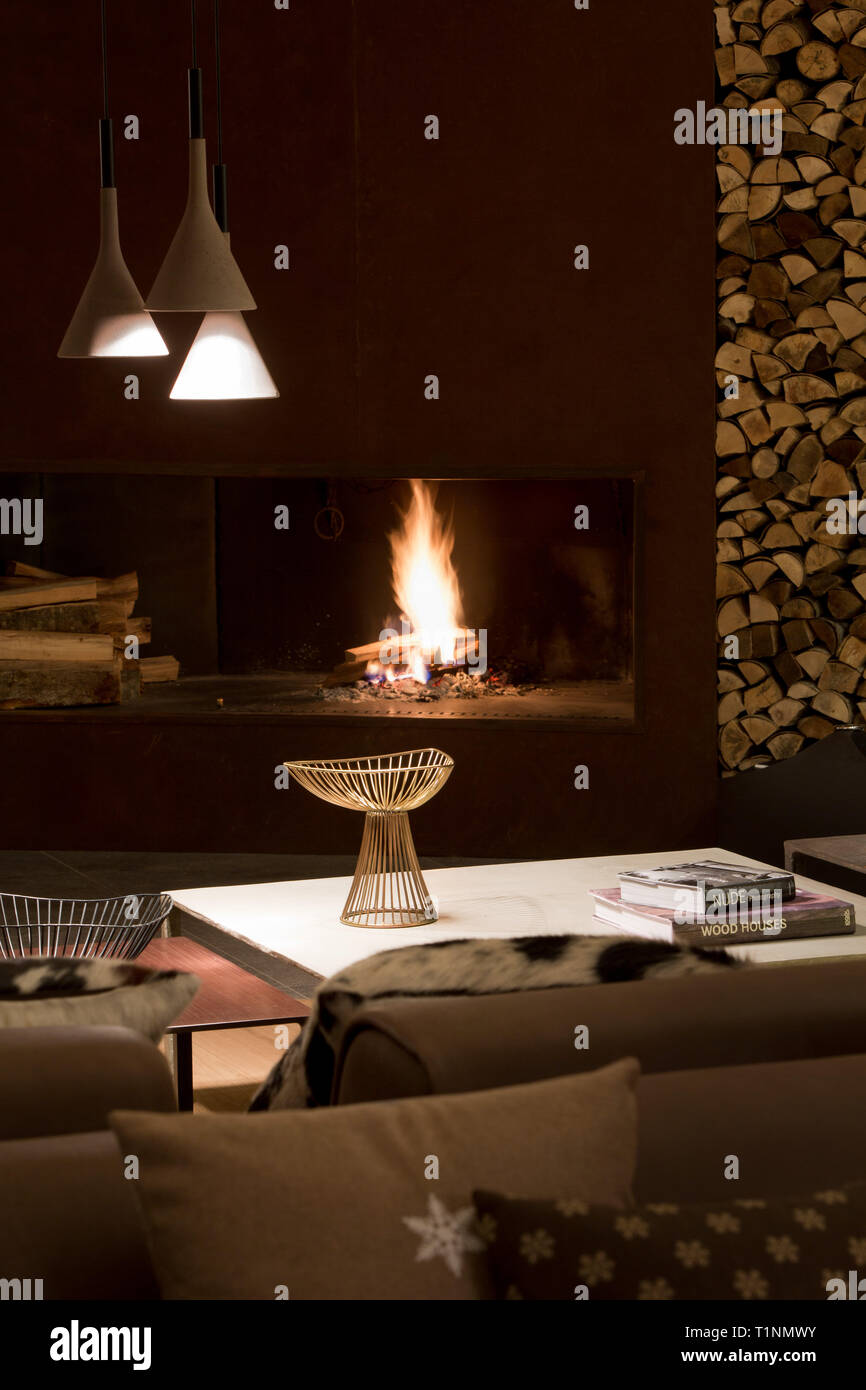 Hotel Lobby Fireplace