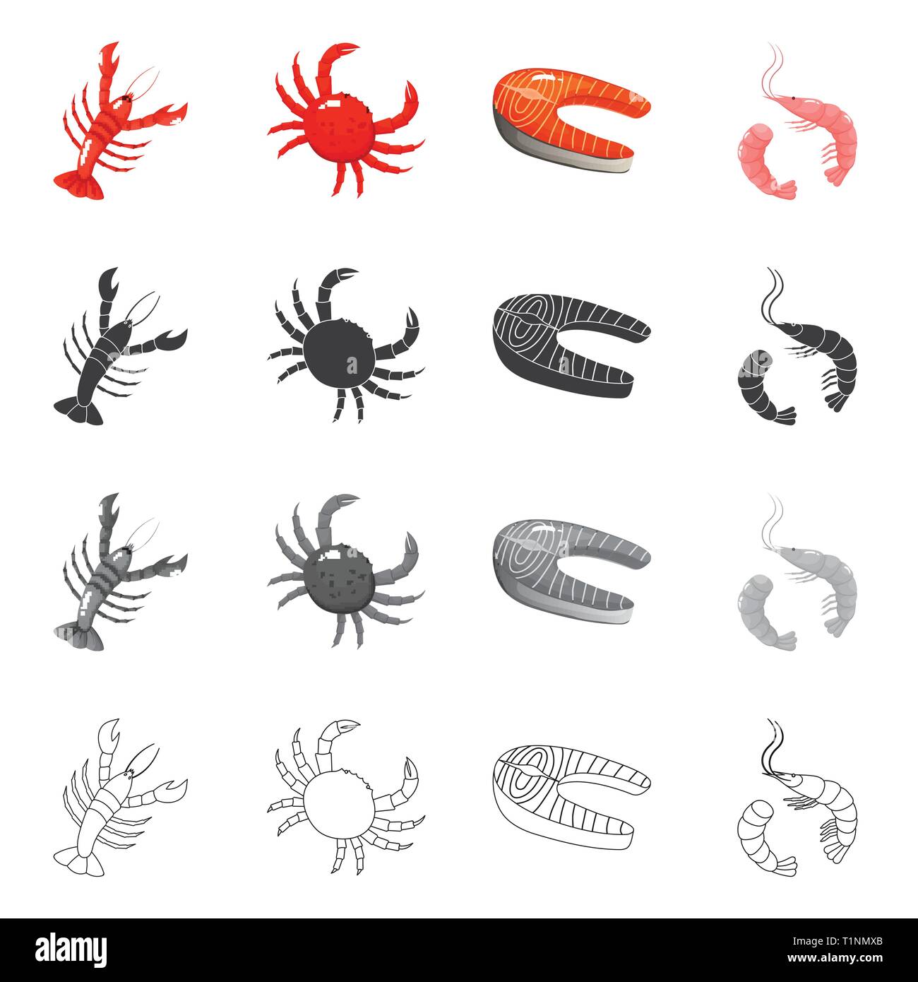 Shrimp mustache Stock Vector Images - Alamy