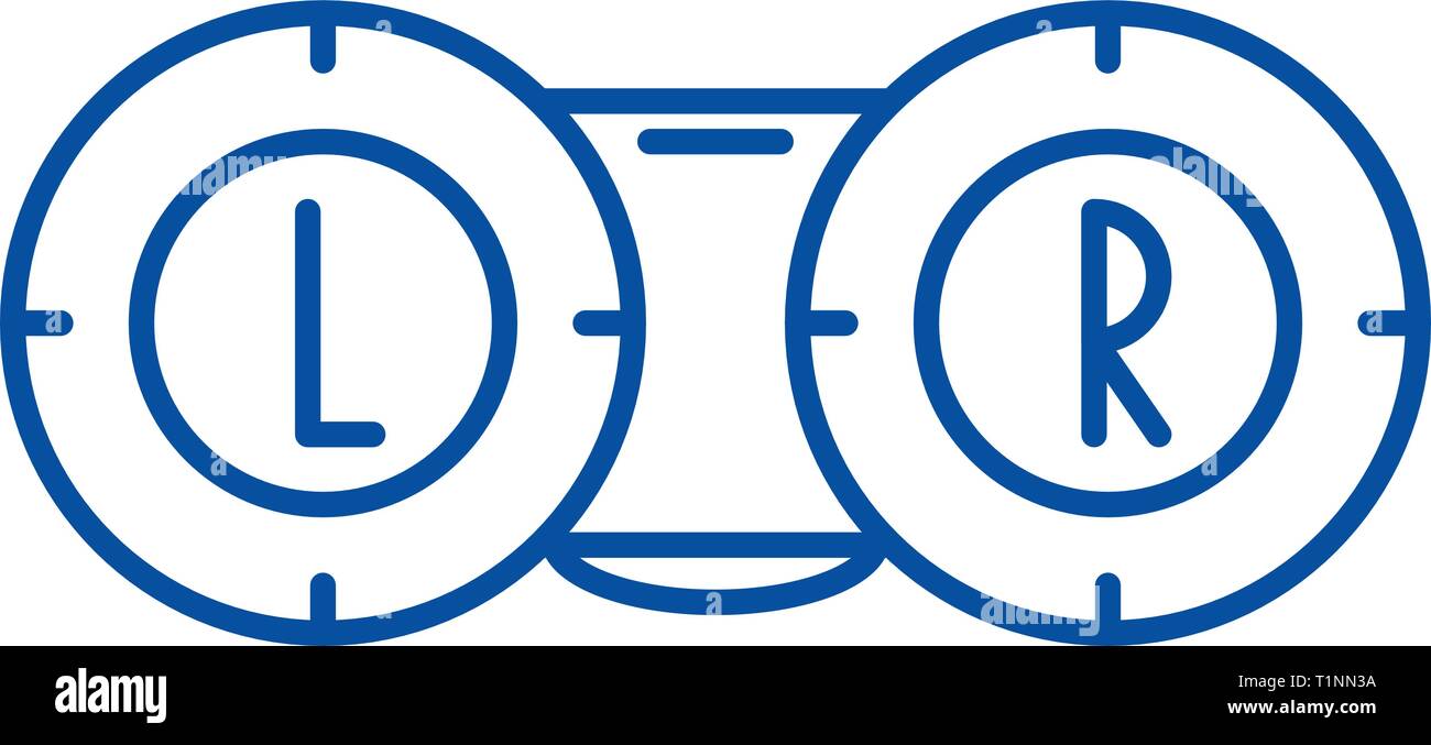 Ophthalmology line icon concept. Ophthalmology flat vector symbol, sign ...