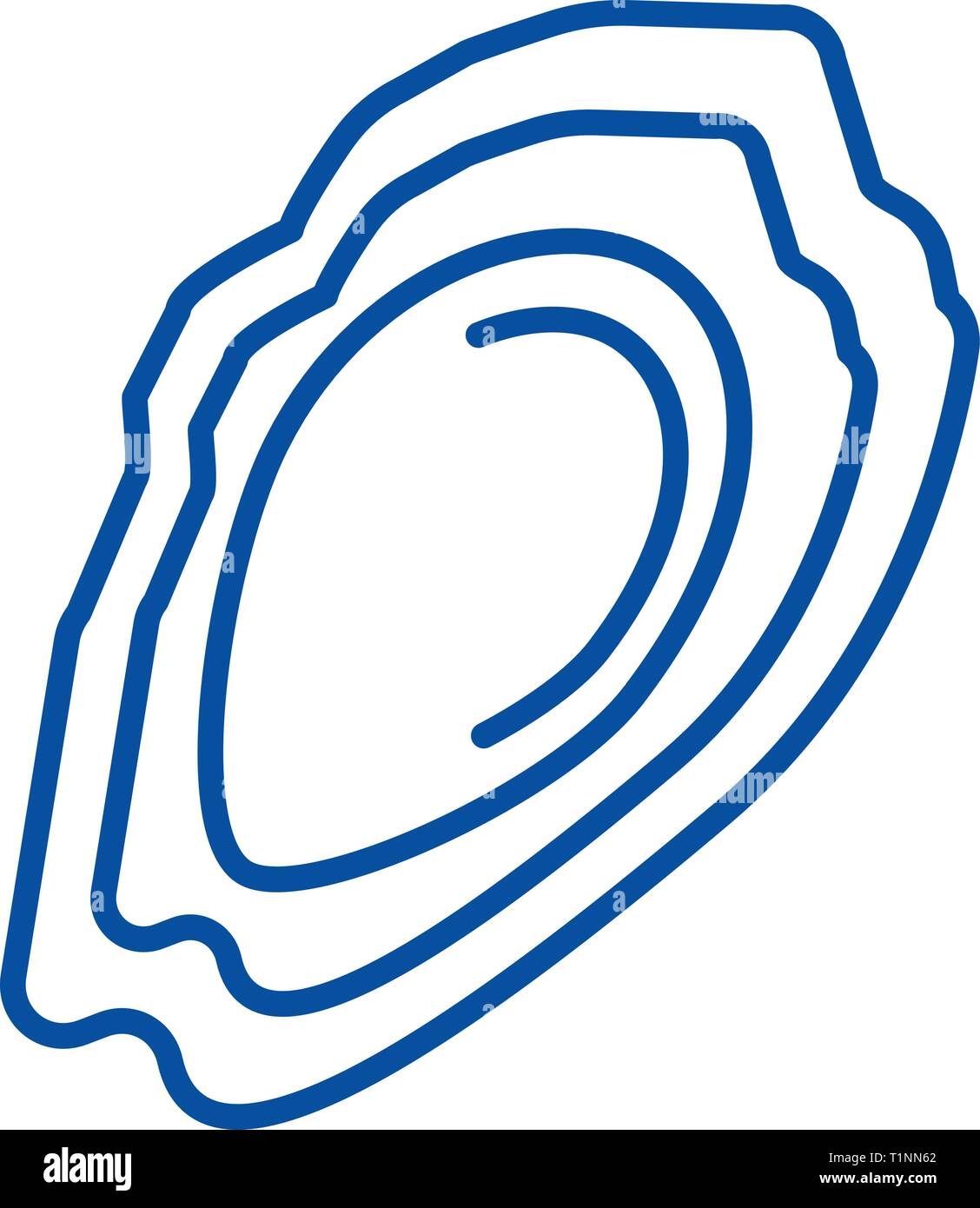 Oyster line icon concept. Oyster flat vector symbol, sign, outline ...