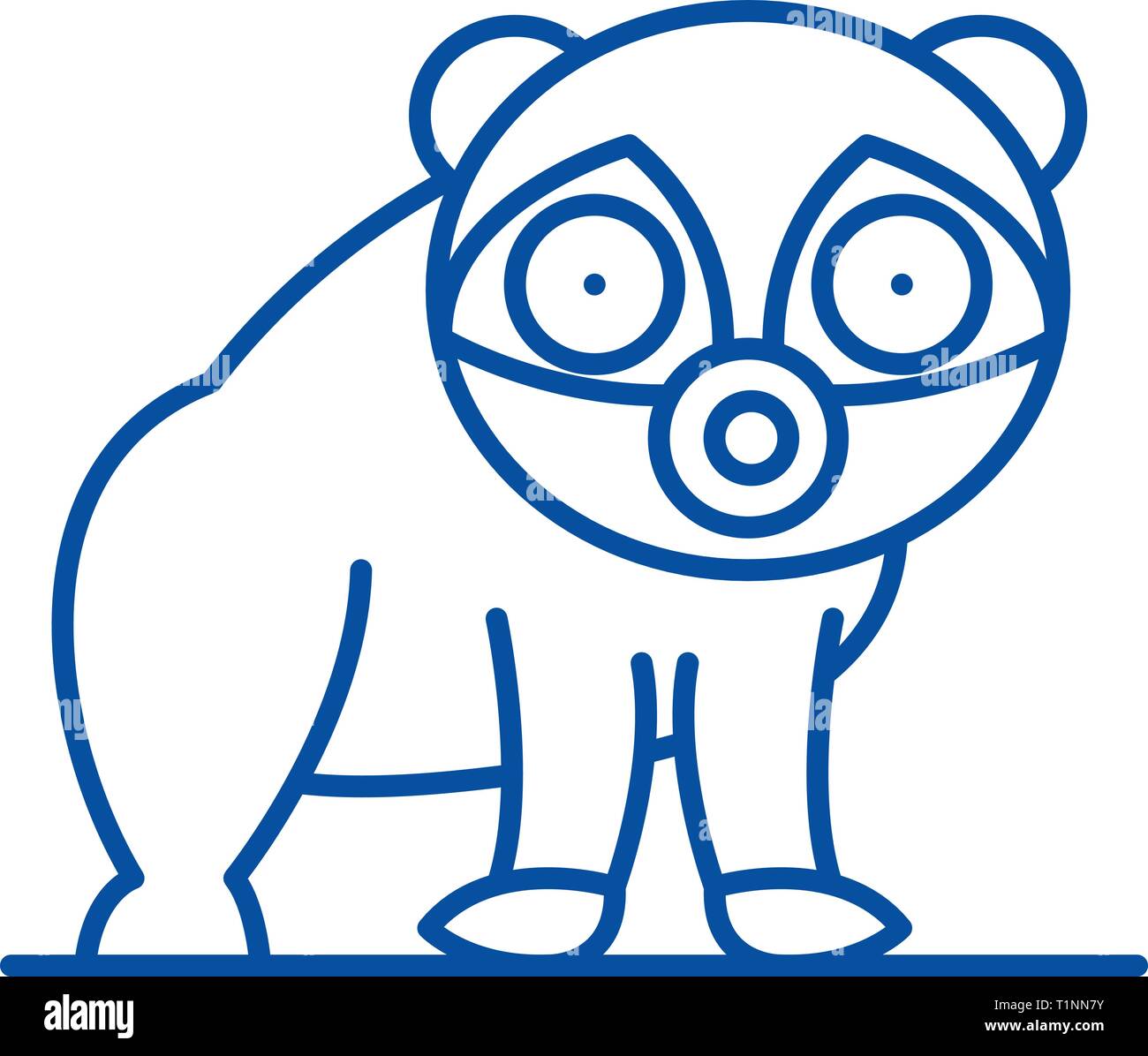 Cartoon panda animal outline hi-res stock photography and images - Alamy
