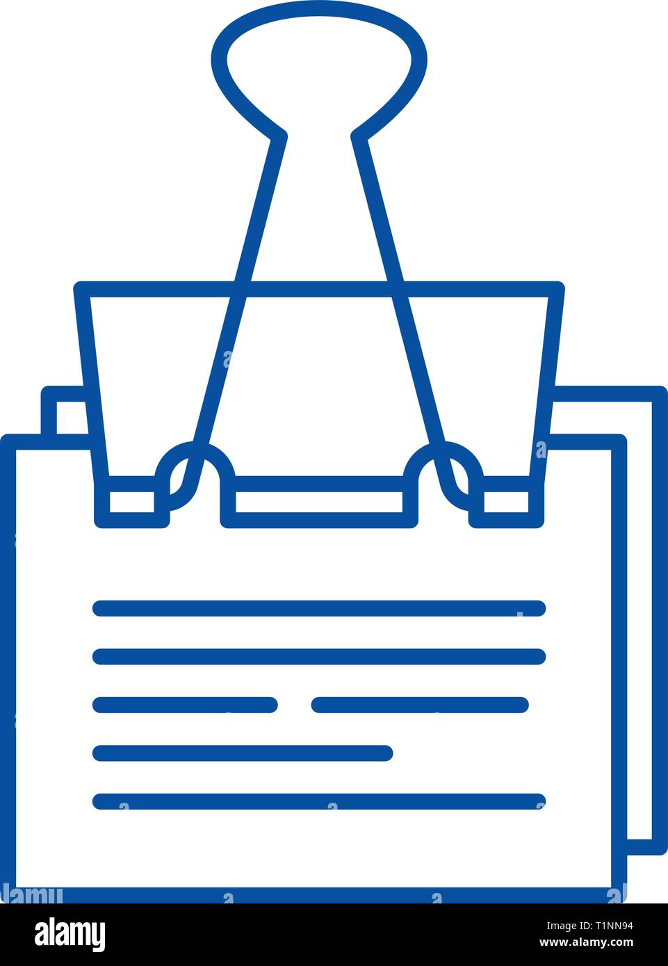 Paper peg line icon concept. Paper peg flat vector symbol, sign ...