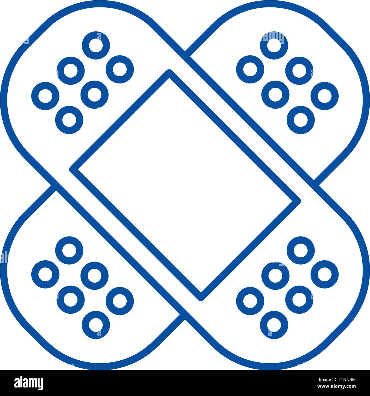 Patch line icon concept. Patch flat vector symbol, sign, outline ...