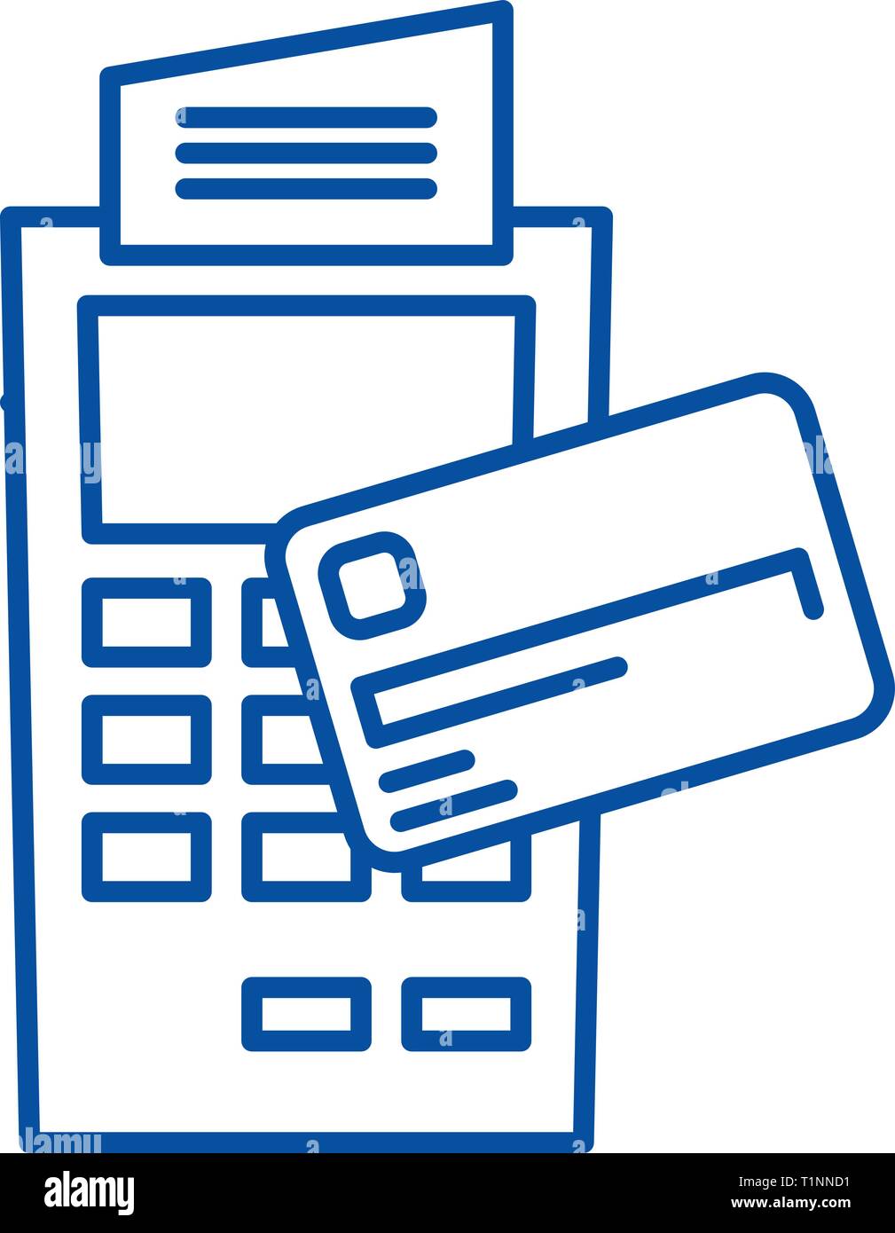 Payment by non cash money line icon concept. Payment by non cash money ...