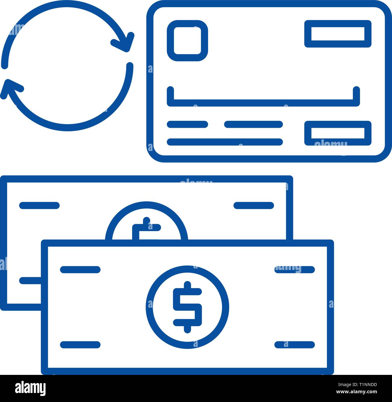 Payment methods line icon concept. Payment methods flat vector symbol ...