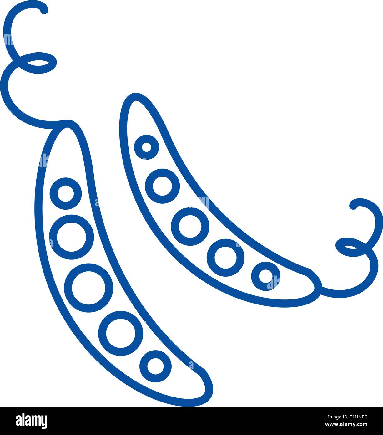 Peas seed grain line Stock Vector Images - Alamy