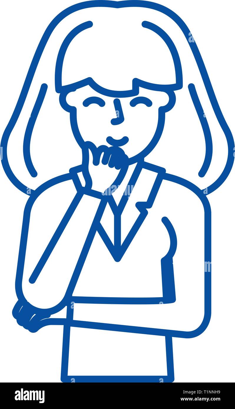 Perplexity line icon concept. Perplexity flat vector symbol, sign ...