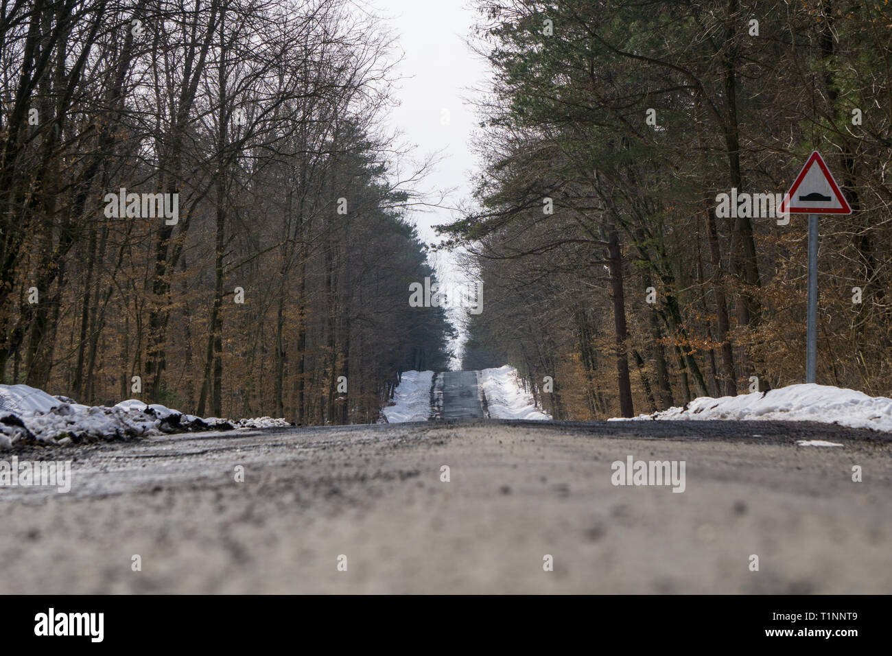 Road and sign post Stock Photo - Alamy