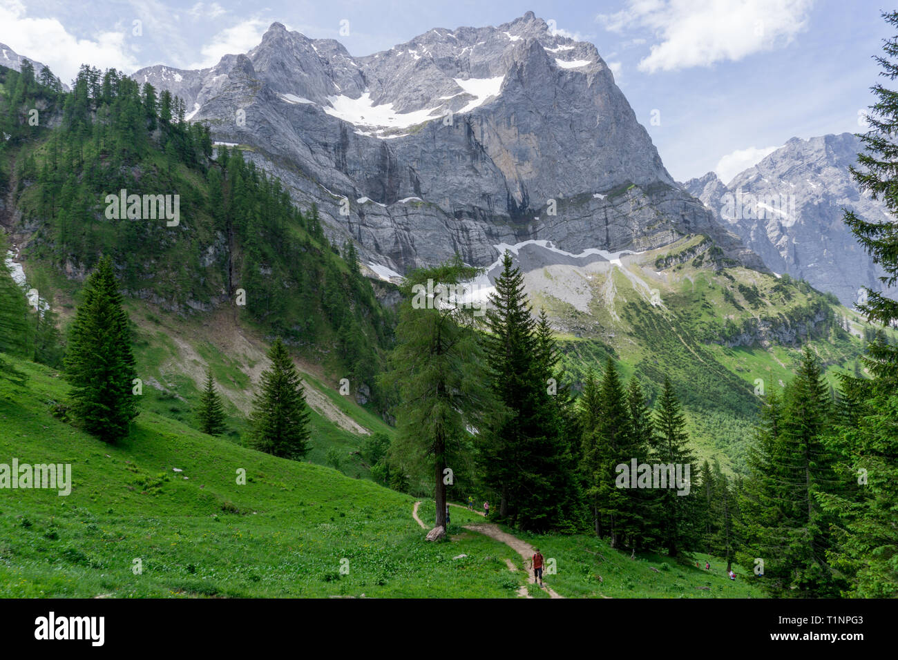Eng Alm, Austria - 31.05.2018: Hikers in the Austrian Alps Stock Photo ...