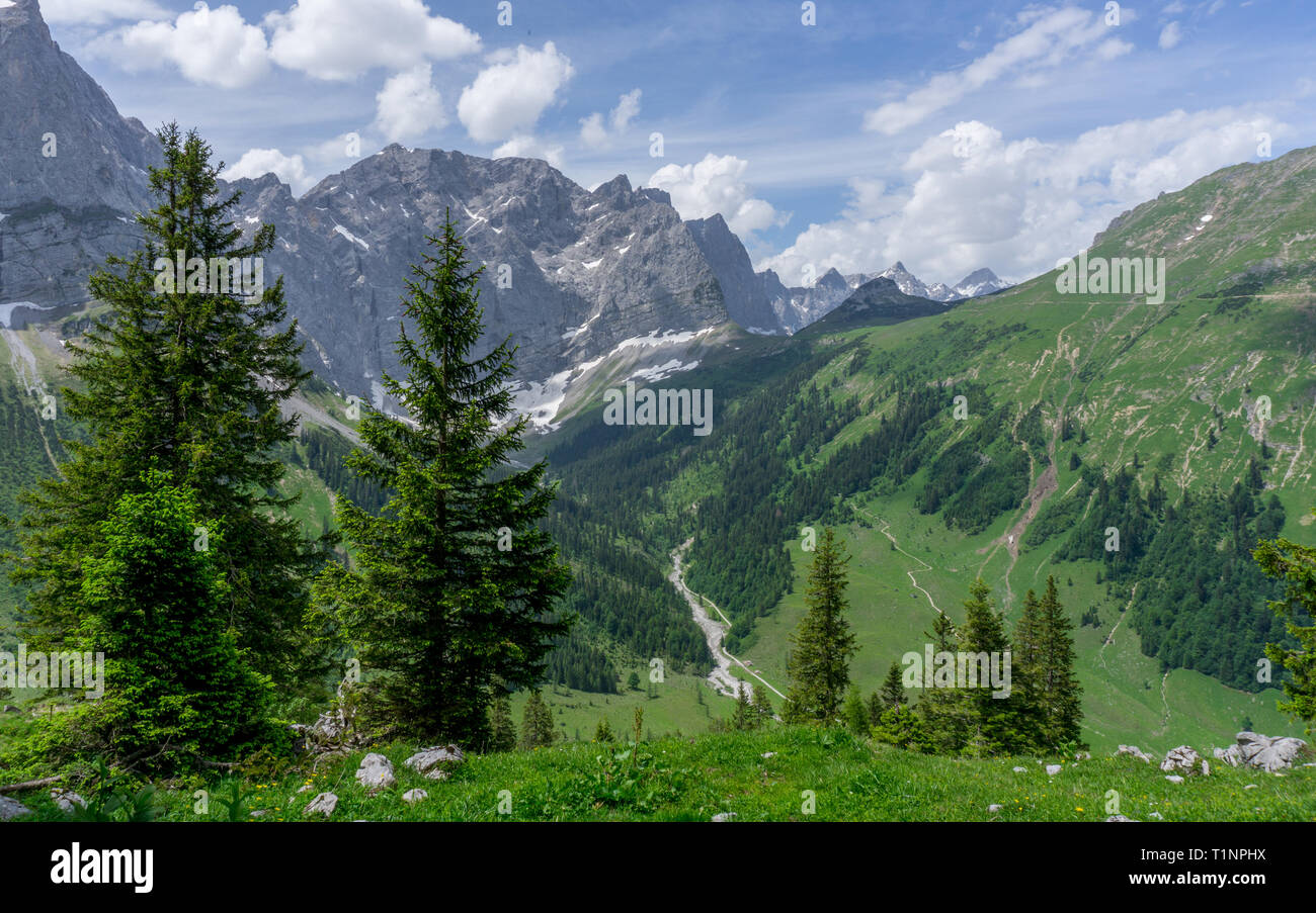 Beautiful alpine valley Stock Photo - Alamy