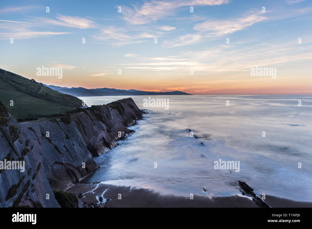 The Flysch of Zumaia, Basque Country, Spain Stock Photo - Alamy
