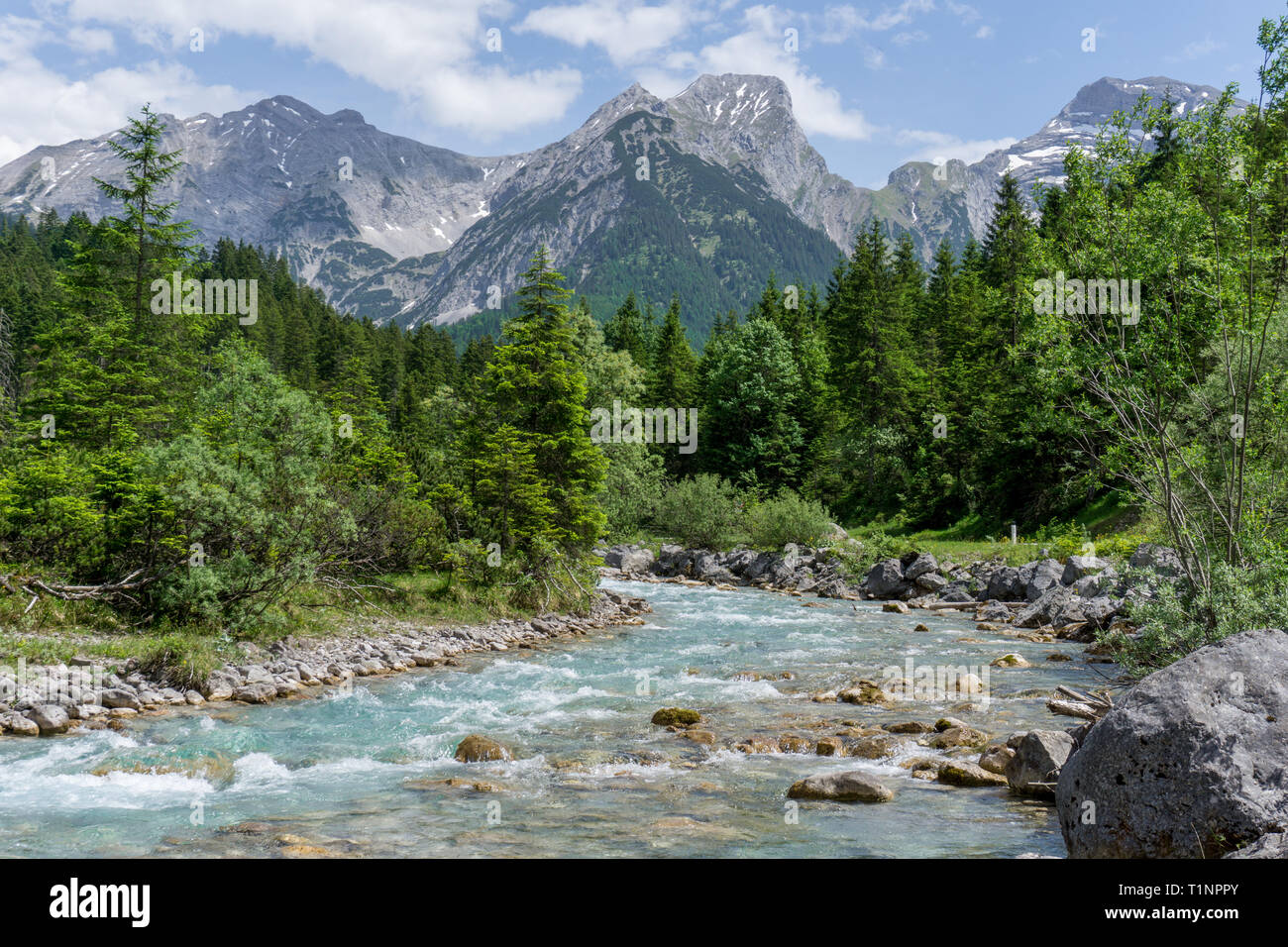 Amazing water colour in the Alps Stock Photo - Alamy