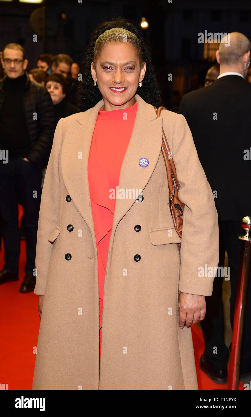 Cathy Tyson arriving for the pre-premiere screening of Accidental ...