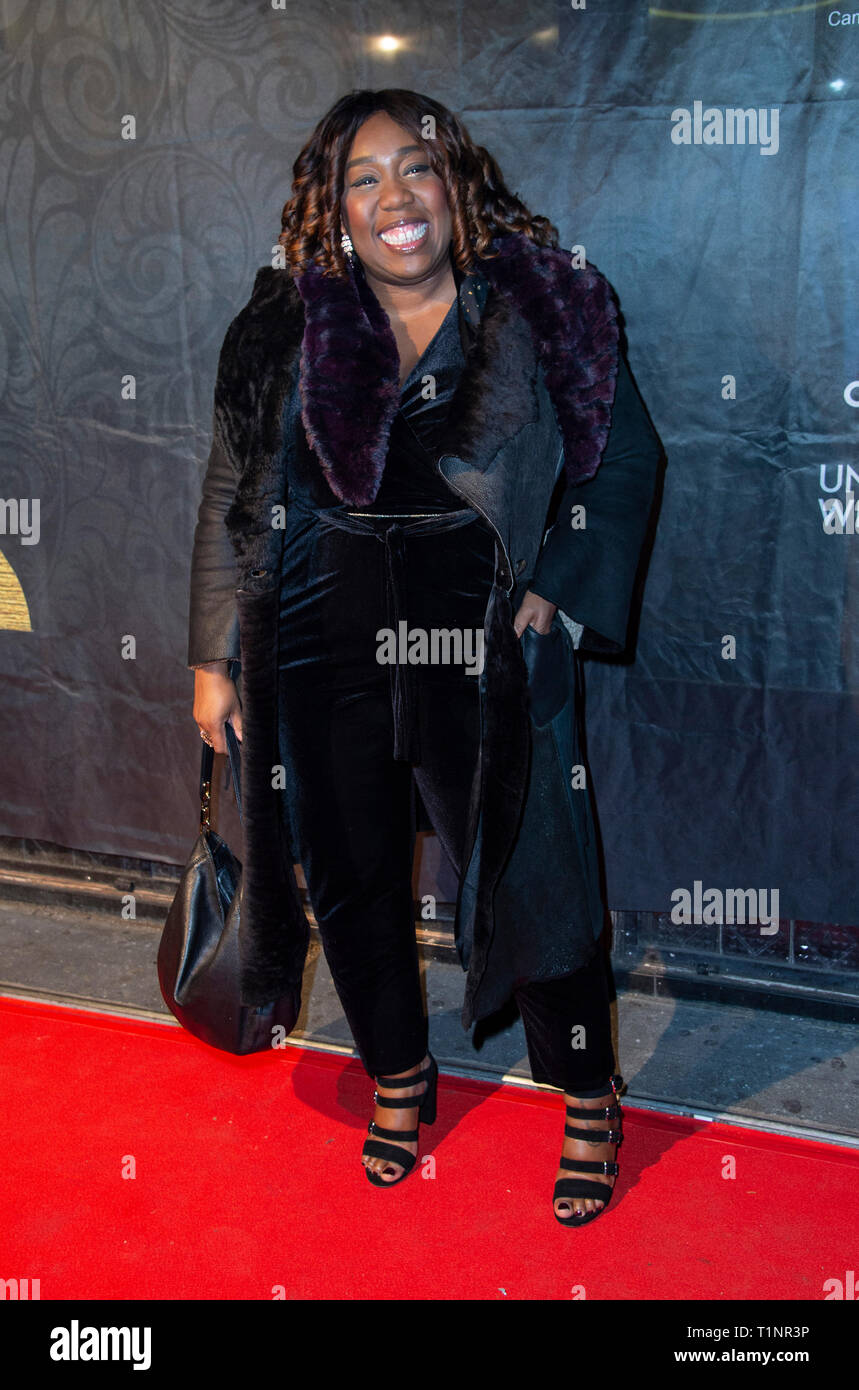 London, UK. Chizzy Akudolu at the 2019 'Gold Movie Awards' at Regent Street Cinema on January 10 ...