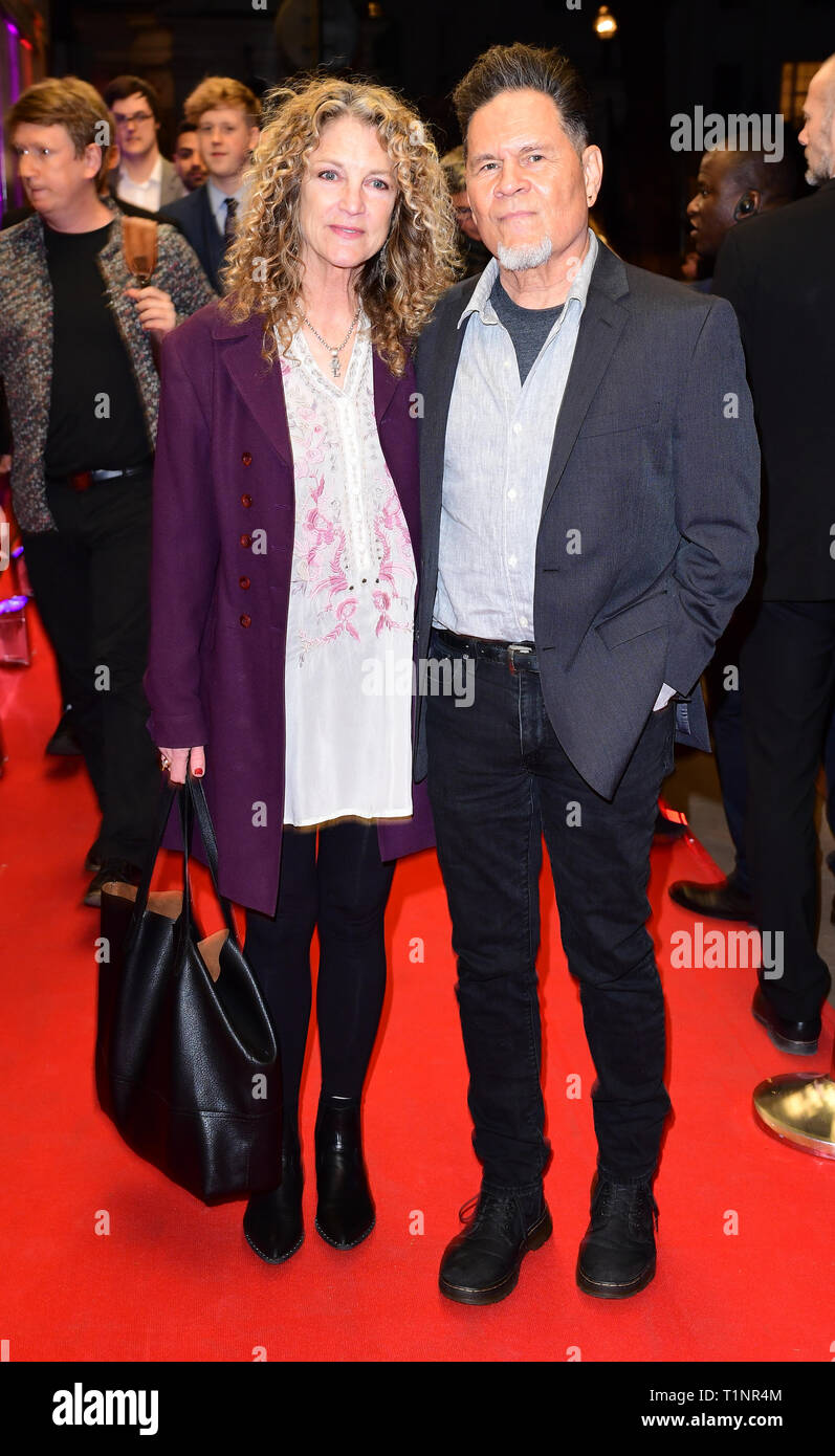 A. Martinez and wife Leslie arriving for the pre-premiere screening of ...