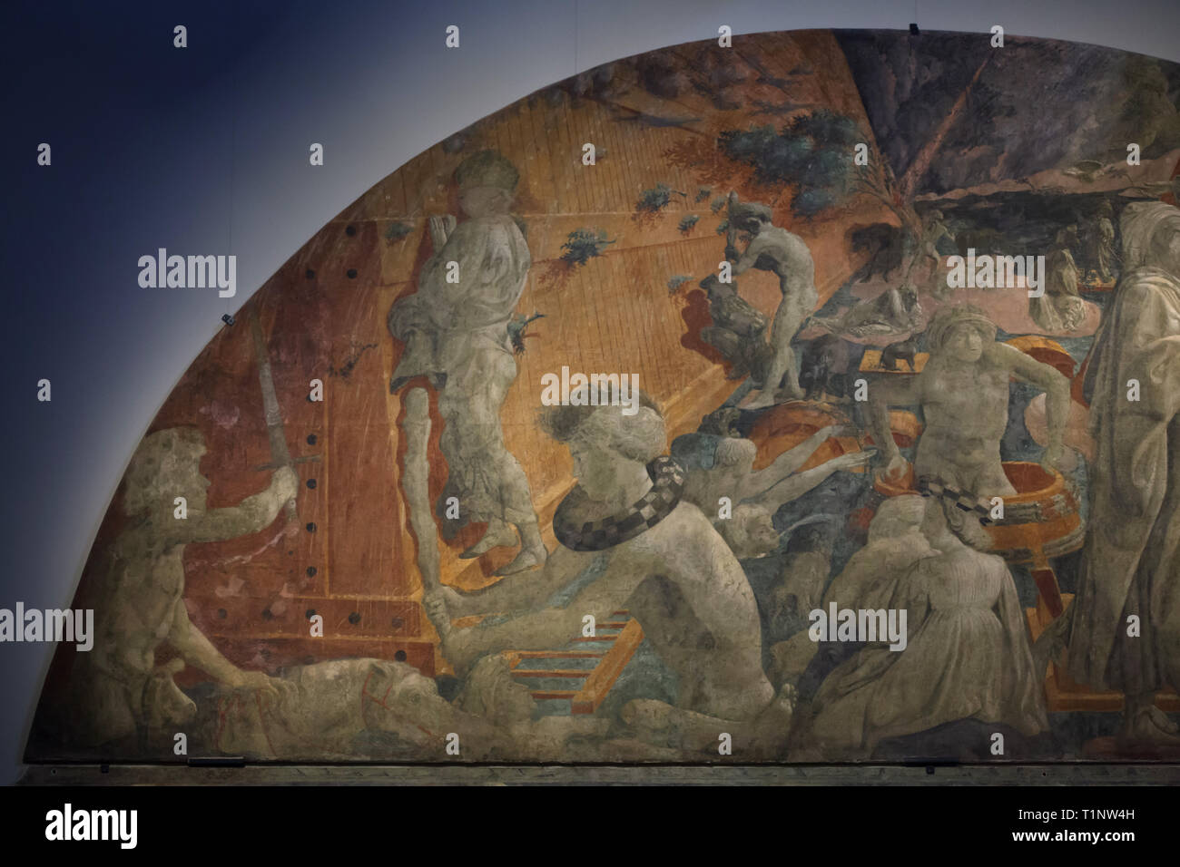 Fresco 'The Flood' by the Italian Renaissance painter Paolo Uccello ...