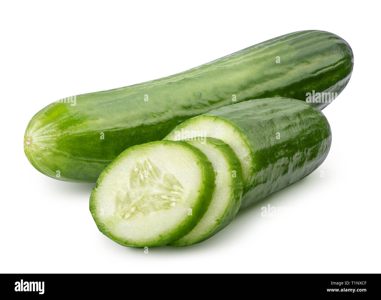 Cucumber isolated on whitebackground Stock Photo - Alamy