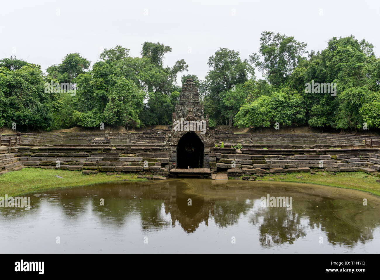 The pools at the Neak Pean archeological site neat Siem Reap in ...