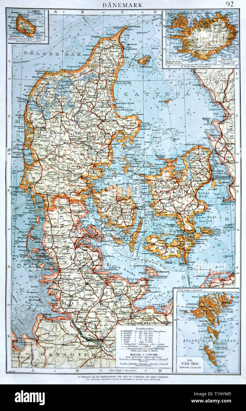 Andrees Antique Map Stock Photo - Alamy