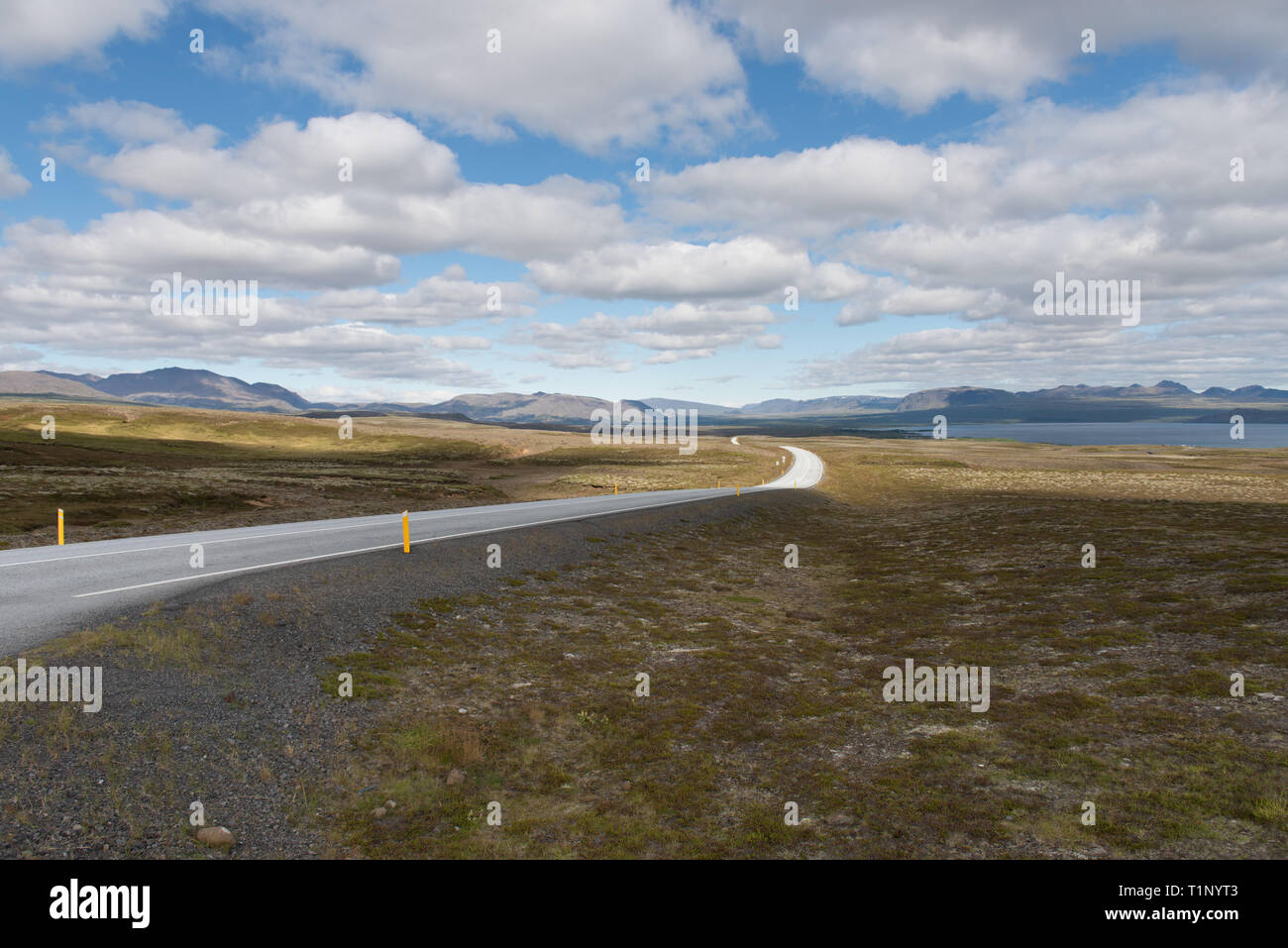 The Ring Road in Iceland. Route 1 or the Ring Road is a national road ...