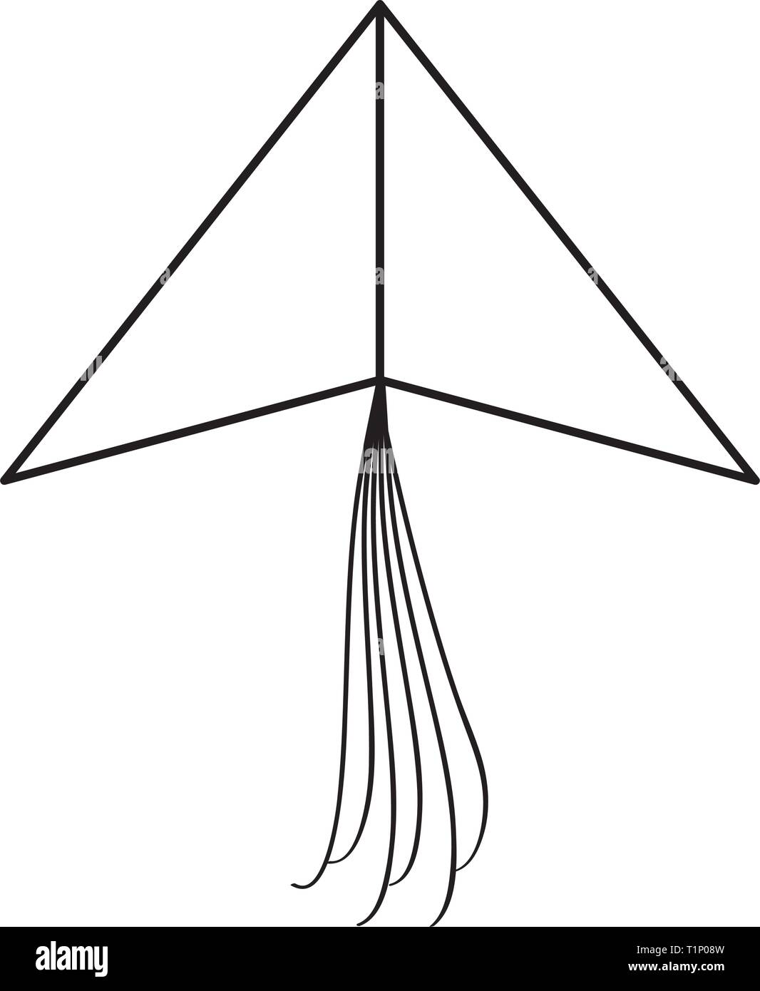 kite flying isolated icon vector illustration design Stock Vector Image ...