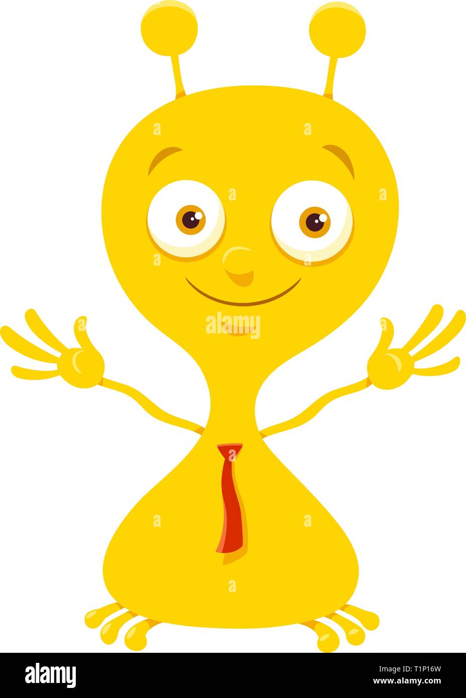 Cartoon Illustration of Cute Yellow Fantasy or Fairy Tale Character ...