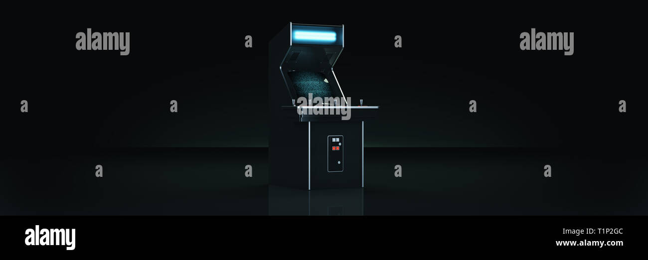 vintage arcade game machine. 3d rendering Stock Photo - Alamy