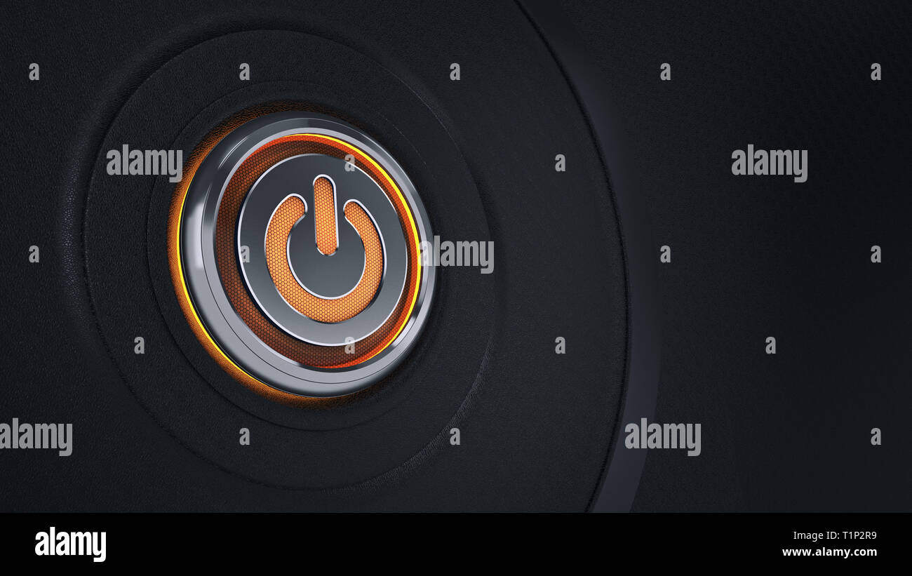 Computer Power Button. 3d rendering Stock Photo - Alamy