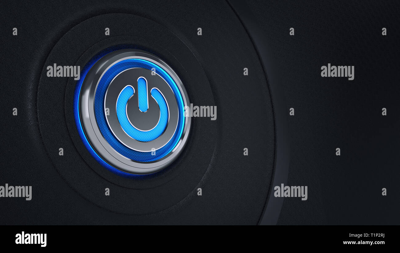 Computer Power Button. 3d rendering Stock Photo - Alamy