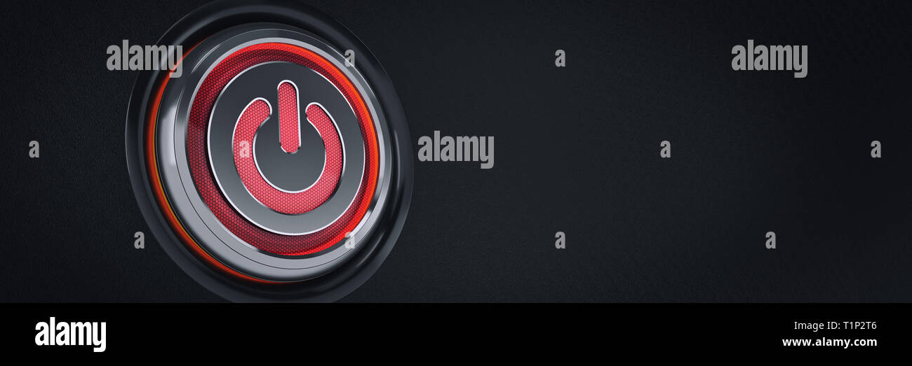 Computer Power Button. 3d rendering Stock Photo - Alamy