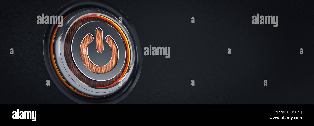 Computer Power Button. 3d rendering Stock Photo - Alamy