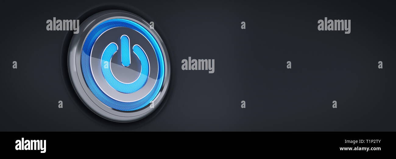 Computer Power Button. 3d rendering Stock Photo - Alamy
