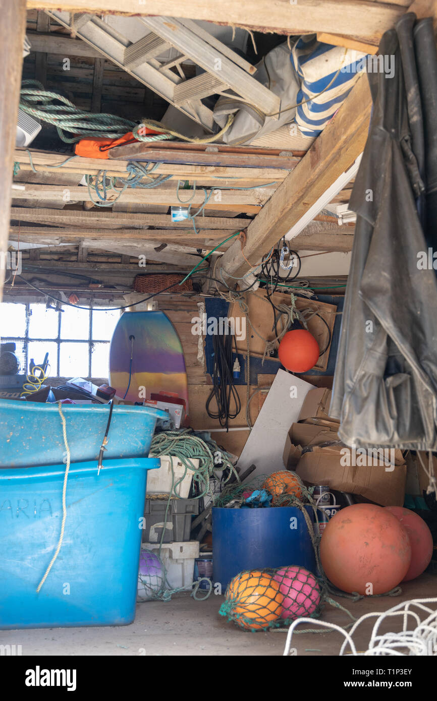 Fishermans store, Port Isaac, Cornwall Stock Photo - Alamy