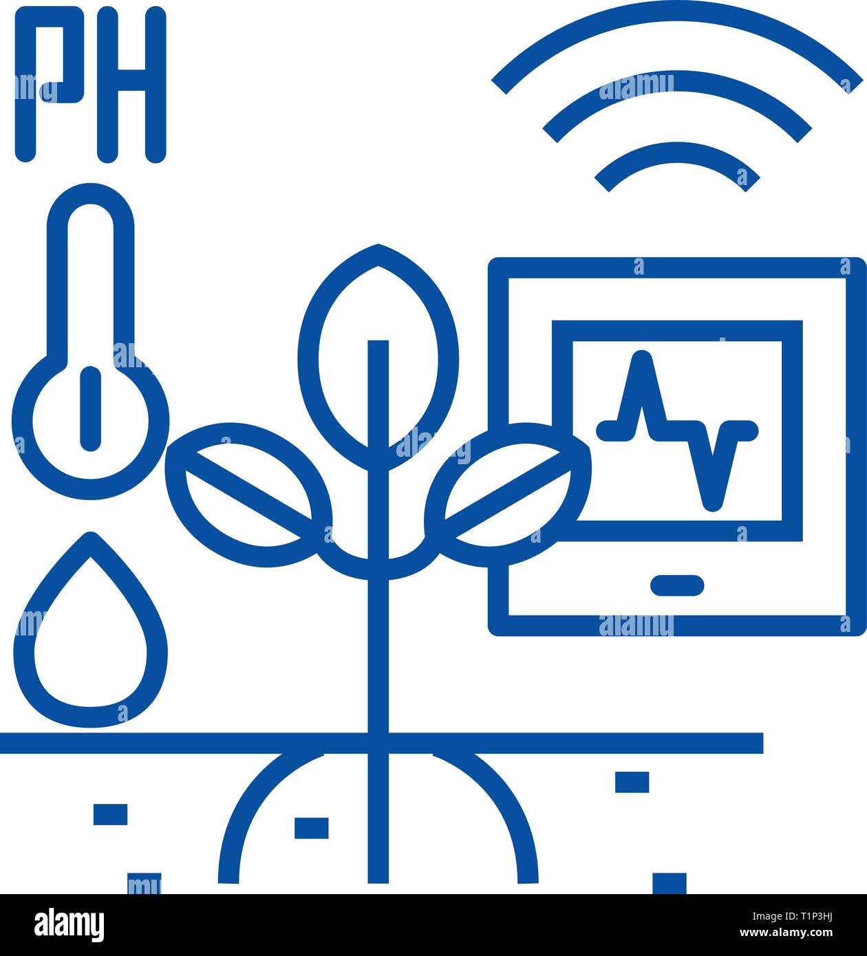 Horticulture automation line icon concept. Horticulture automation flat ... Horticulture automation line icon concept. Horticulture automation flat ...