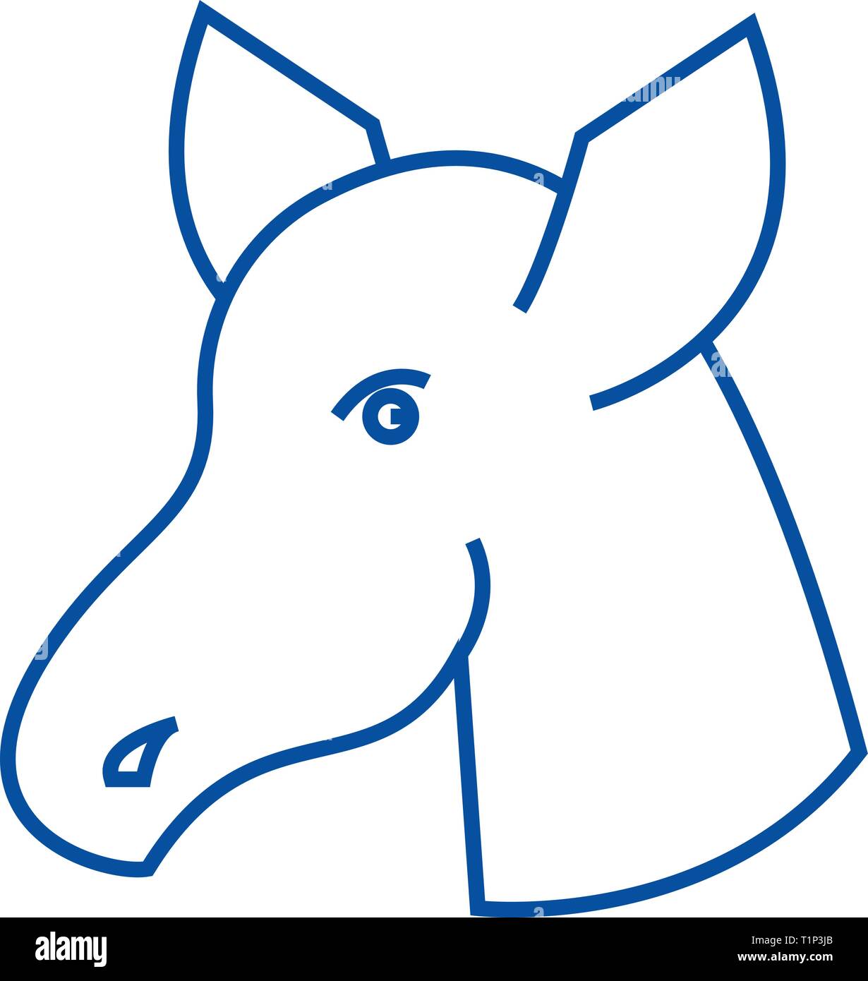 Hoss doctor line icon concept. Hoss doctor flat vector symbol, sign ...