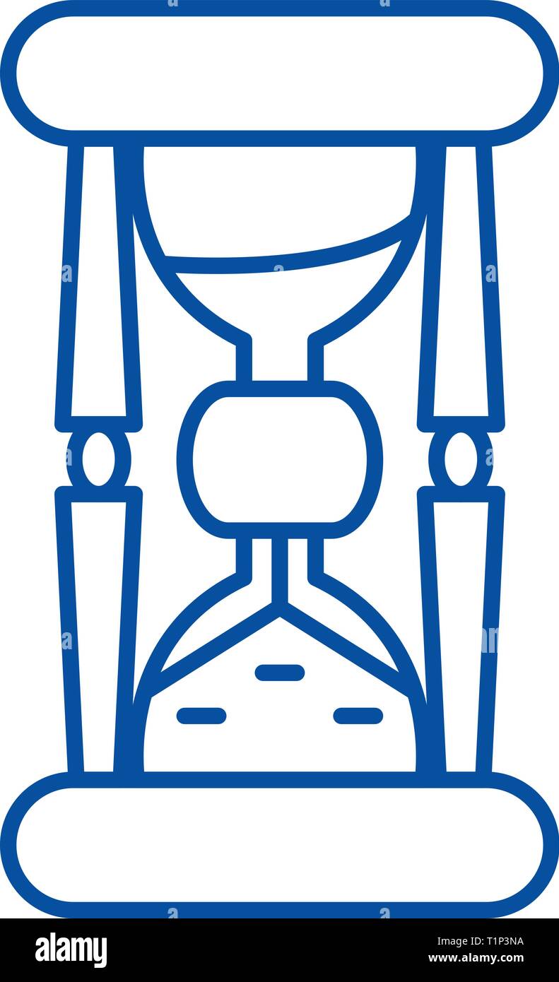 Hourglass line icon concept. Hourglass flat vector symbol, sign ...