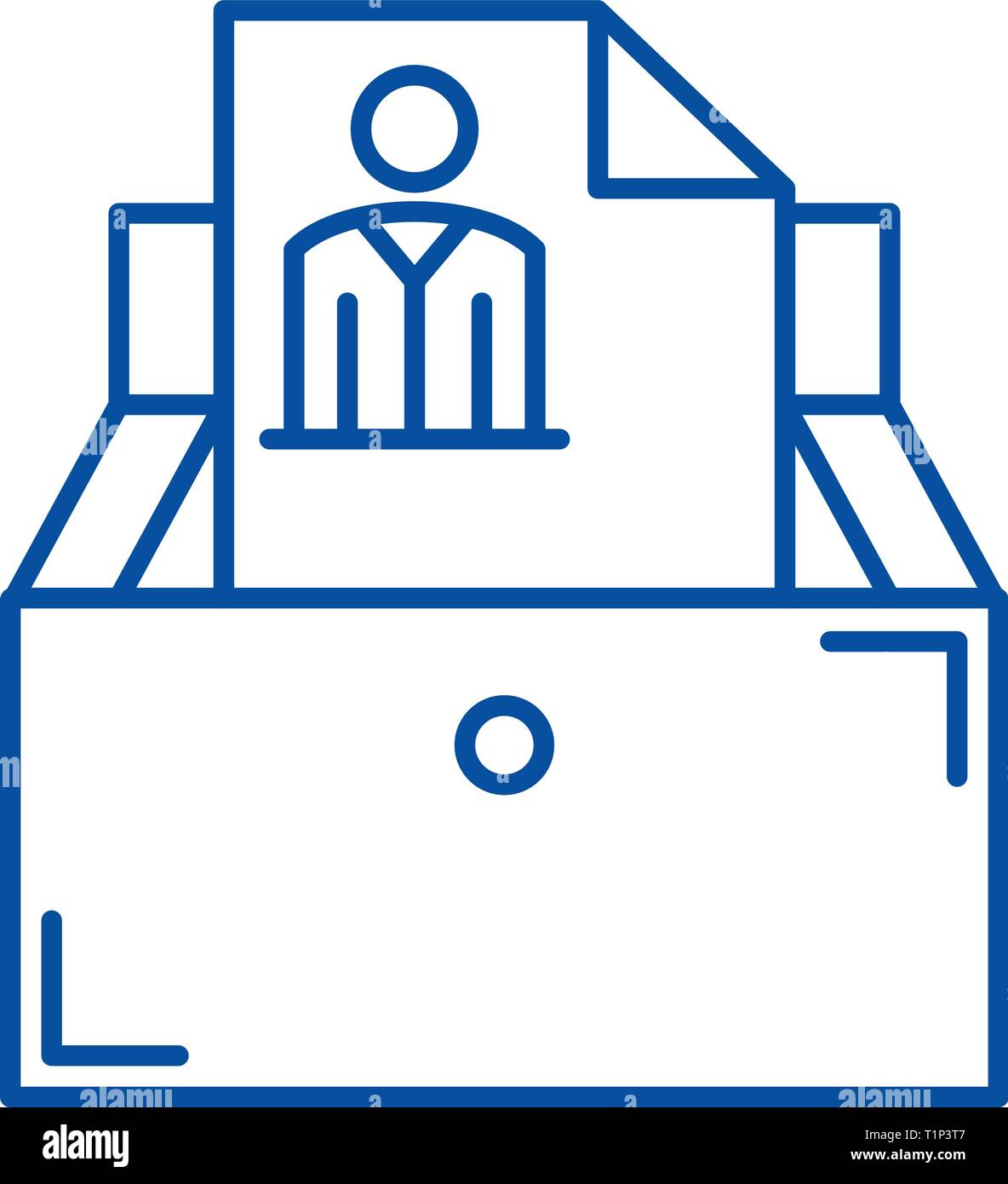 Hr service line icon concept. Hr service flat vector symbol, sign ...
