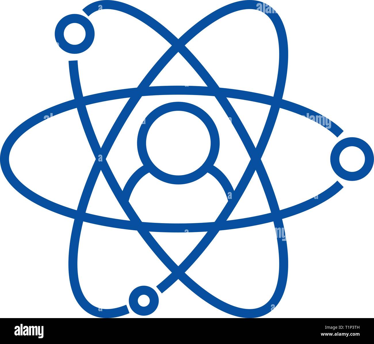 Hr,human resources,molecular avatar line icon concept. Hr,human ...